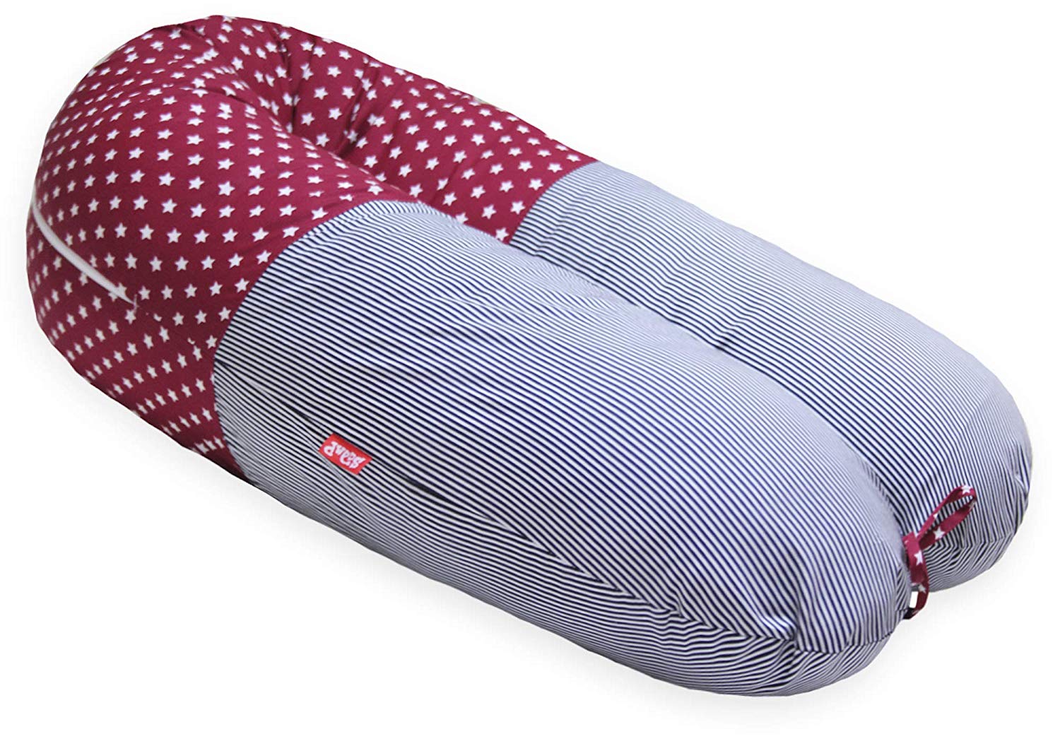 Perna pentru gravide 3 in 1, alaptat, bebelusi, 150 cm, Miami Blue Red ...